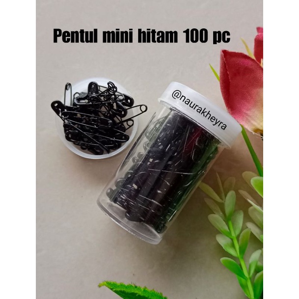 HITAM 100 pcs black hijab pins / mini pins / small pins | Shopee Singapore