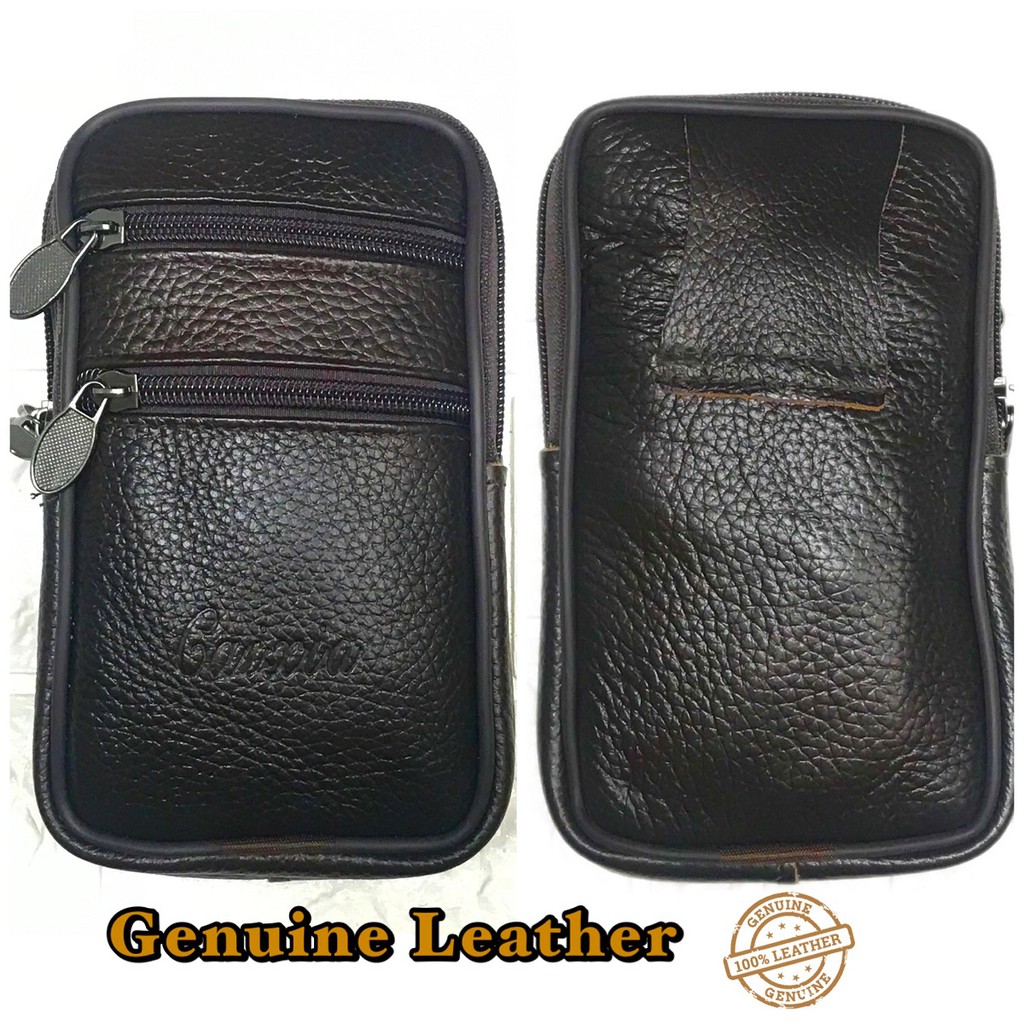 Leather Cellphone Bag Men Pouch Bag | Shopee Singapore