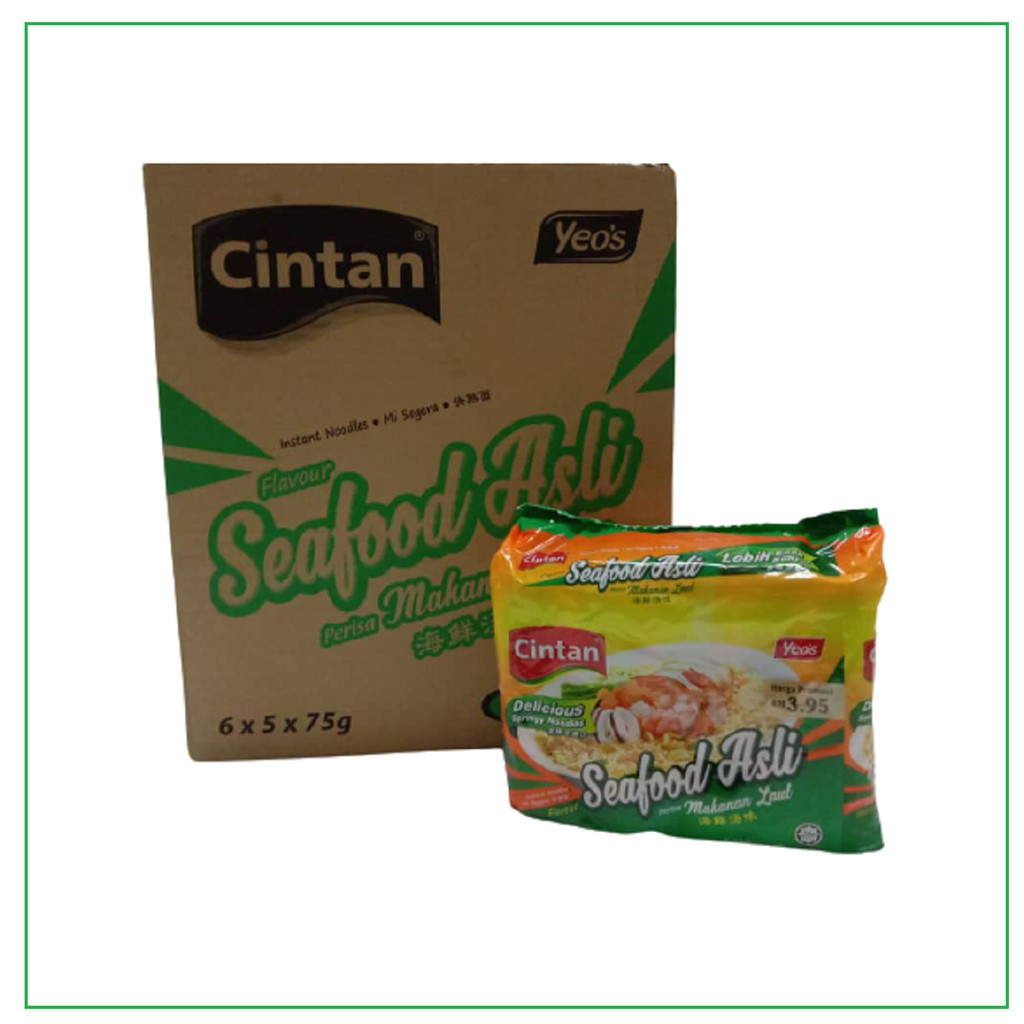 Cintan Instant Noodles Seafood Asli-1CTN(6x5 x 75g) | Shopee Singapore