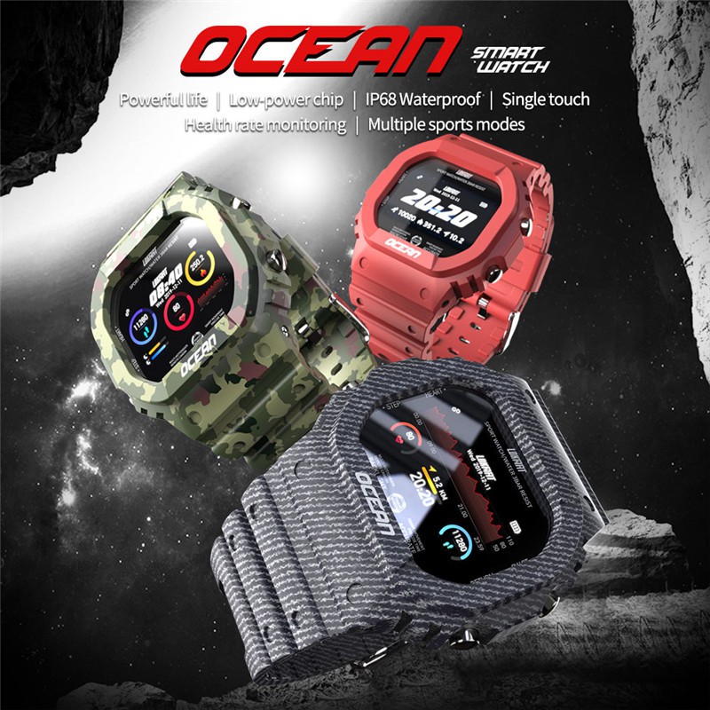 Ocean Smart Watch LOKMAT Touch Screen IP68 Waterproof Casio Design With ...