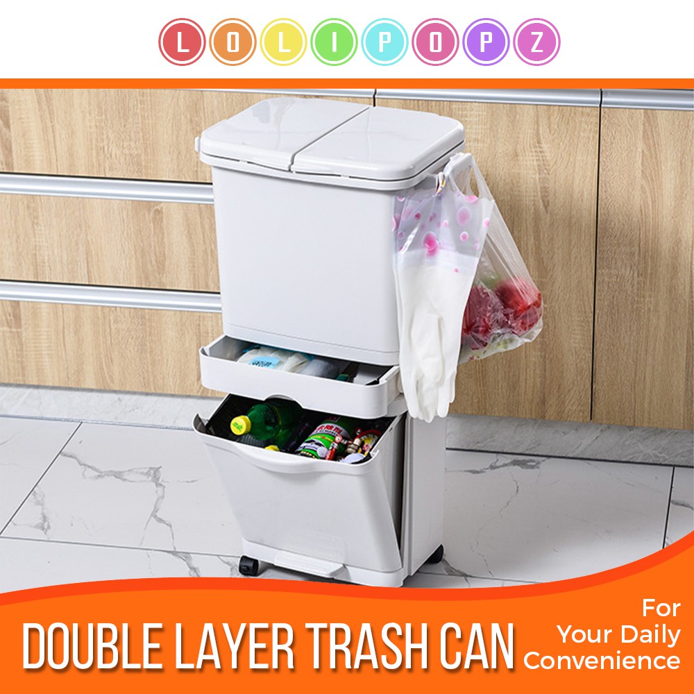 🔥SG READY STOCK🔥Double Layer Trash Can | Trash Bin | Separation Bin ...