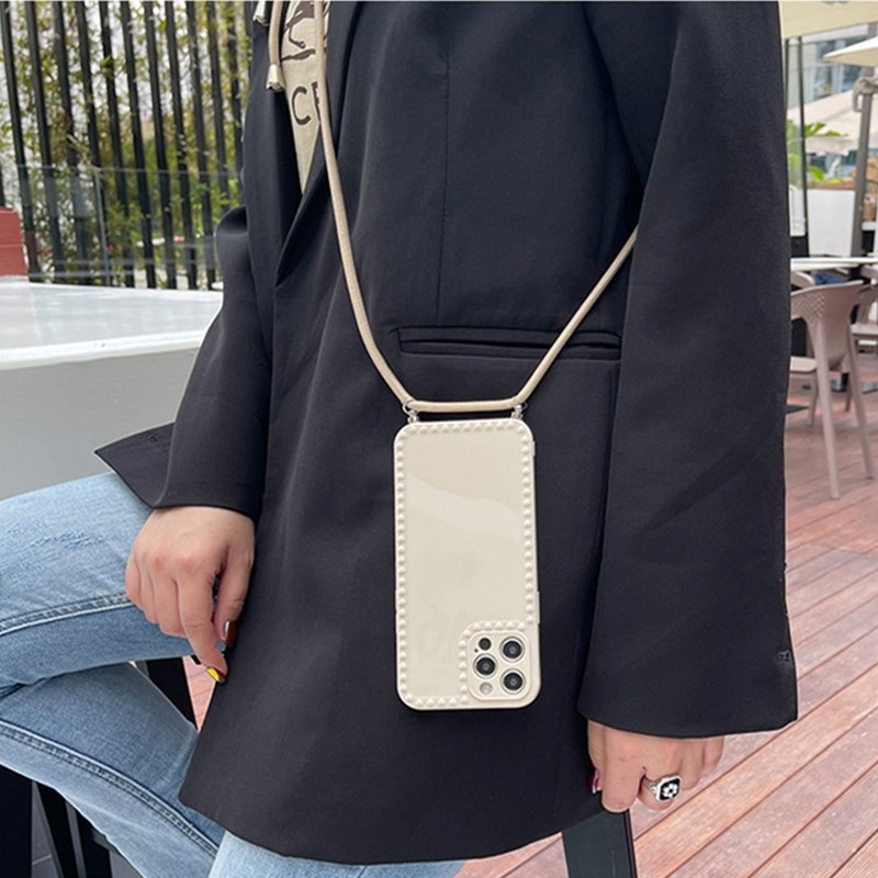 Luxury Crossbody Shoulder Case For iPhone 16 15 14 13 12 11 Pro Max X ...
