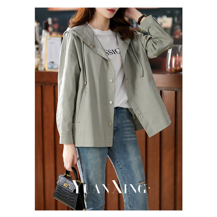 Hooded Coat Women Small Coat Women 2021 Autumn Short Women Windbreaker ...