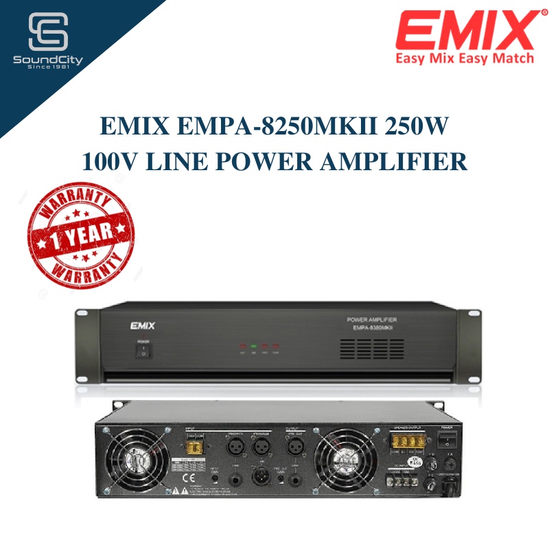 EMIX EMPA-8250MKII 250W 100V Line Power Amplifier | Shopee Singapore