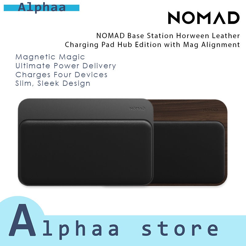 NOMAD Base Station Horween Leather Charging Pad Hub Edition with Mag Alignment | Shopee Singapore
