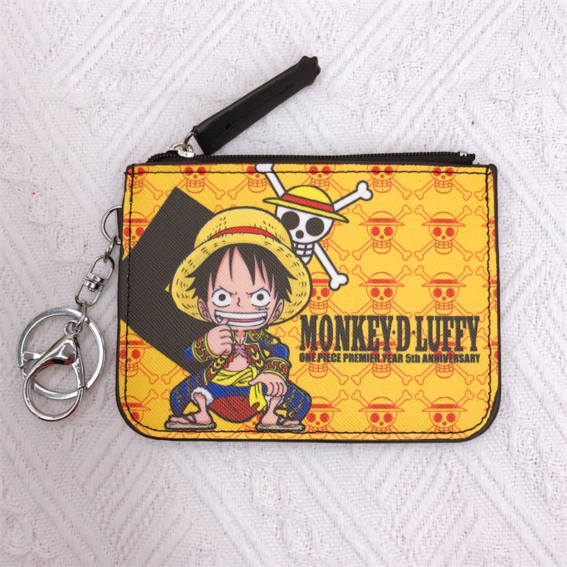 One Piece Theme Coin Purse Fashion Mini Kids Card Bag Cartoon Anime ...