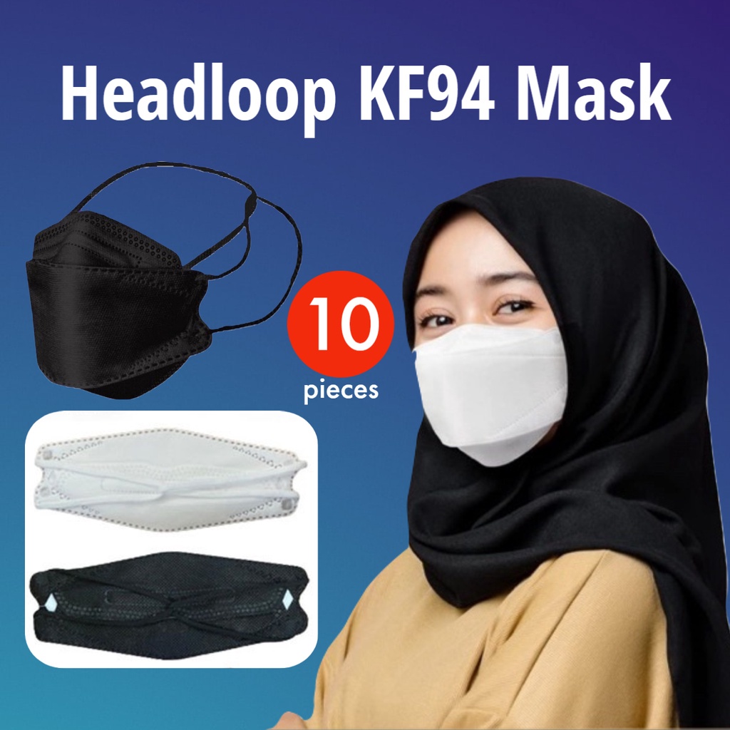 10PCS KF*94 Headloop Hijab type Mask (Thick version) | Shopee Singapore