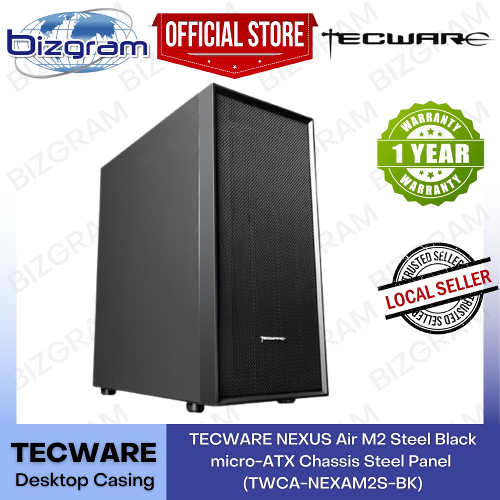 TECWARE NEXUS Air M2 Steel Black micro-ATX Chassis Steel Panel (TWCA ...