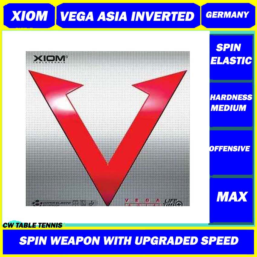 XIOM Vega Asia Max Rubber Max Made In Germany ITTF Approved Table Tennis Ping Pong | Shopee ...