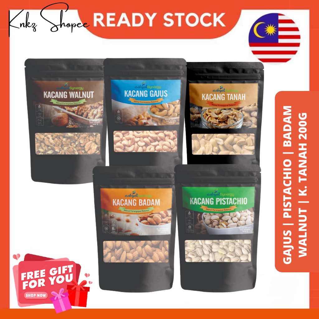 [NEW ARRIVAL] NUTRINUT KACANG BADAM, GAJUS, PISTACHIO, WALNUT 200G ...