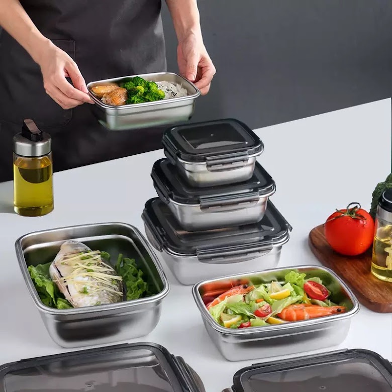 Captain Cook Food Graded Stainless Steel Heatable Rectangle Container ...