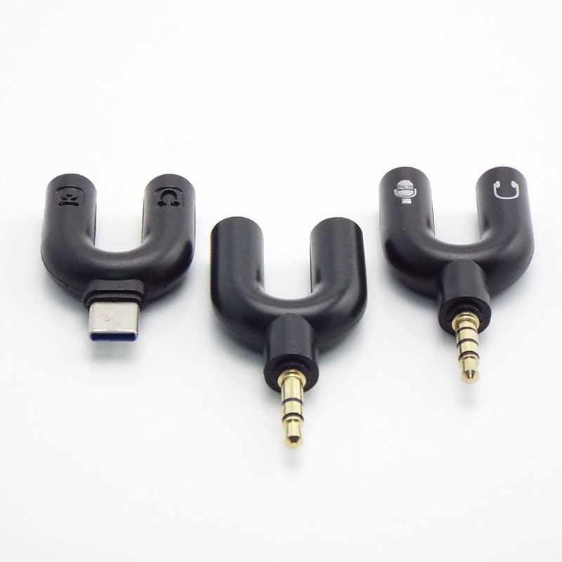 Headset Mic 2 Way Splitter 3.5mm Male Jack Type C To Headphone ...