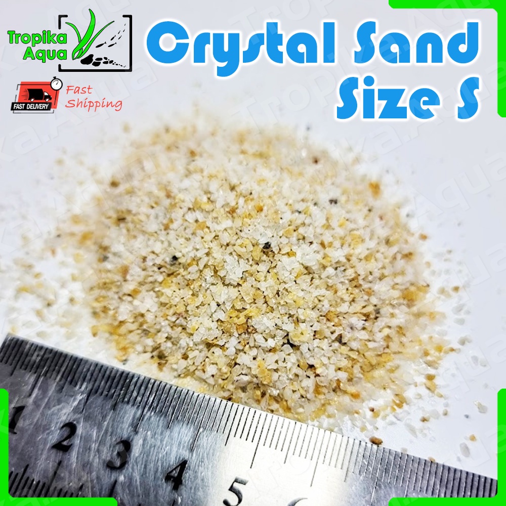 Crystal Sand (Small) 1kg - substrate aquarium fish tank aquascape pasir ...