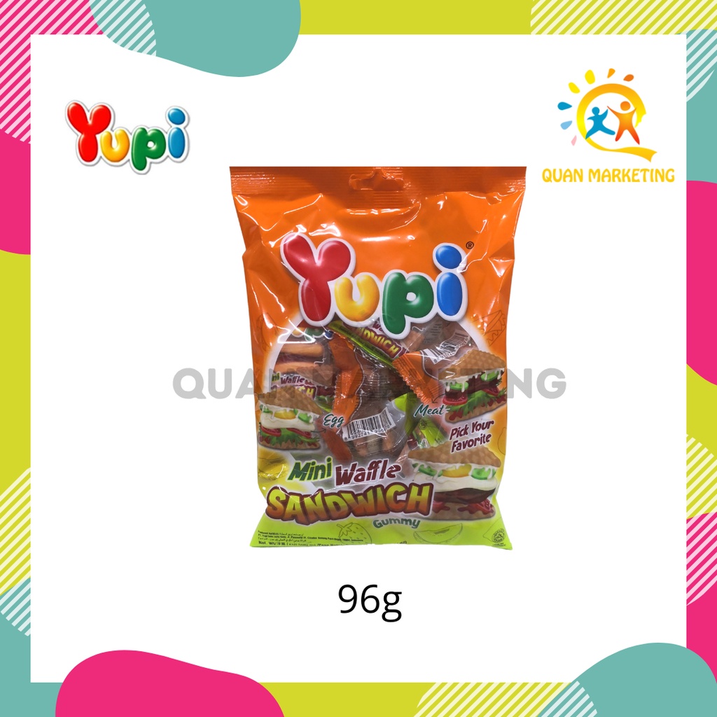 Yupi Mini Waffle Sandwich Gummy 96g | Shopee Singapore