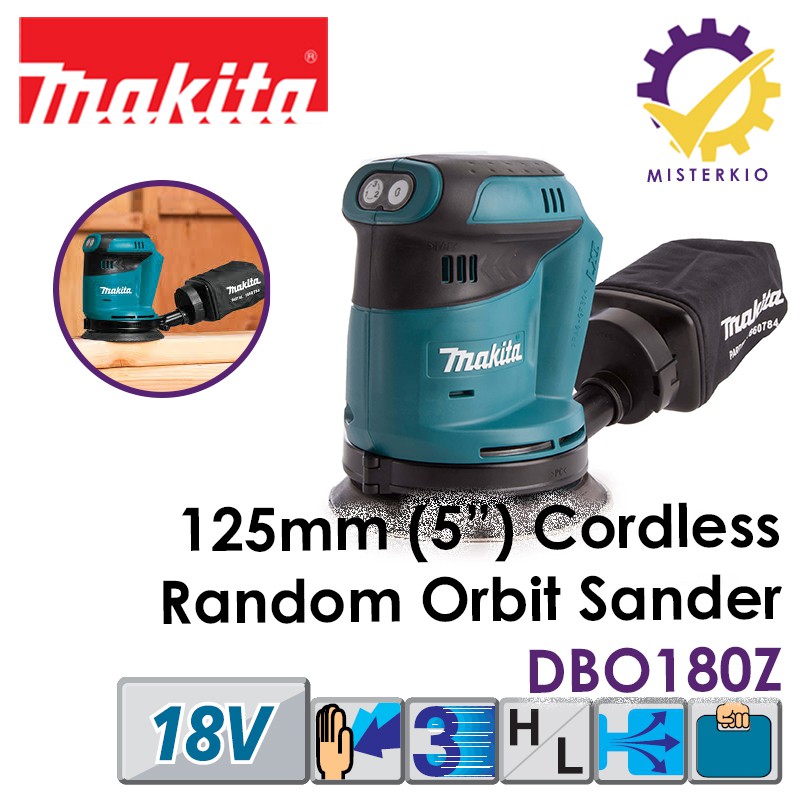 🔥WITH WARRANTY 🔥MAKITA DBO180, 18V CORDLESS ROUND ORBITAL SANDER, 3 ...