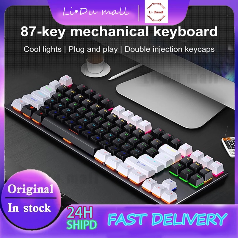 K550 RGB 87 Keys Mix Keycap Color True Mechanical Gaming Keyboard ...