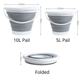 Foldable Pail | 3L, 5L and 10L | Waterproof | Fishing | Collapsible ...
