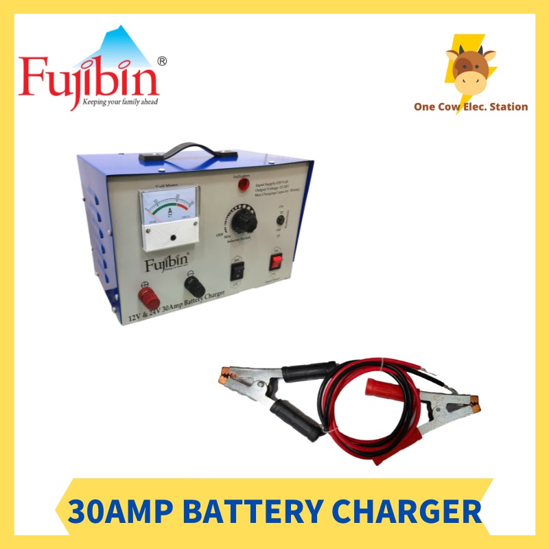 Fujibin 12V/24V 30AMP Battery Charger | Shopee Singapore