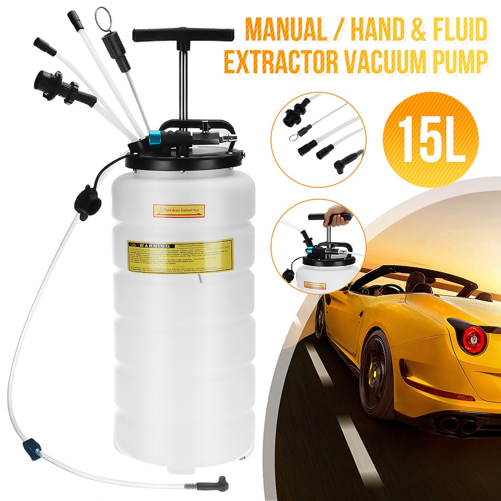 Pneumatic Manual Vacuum Fluid Extractor Brake Oil Changer Pump Engine Gear Oil Transmission ...