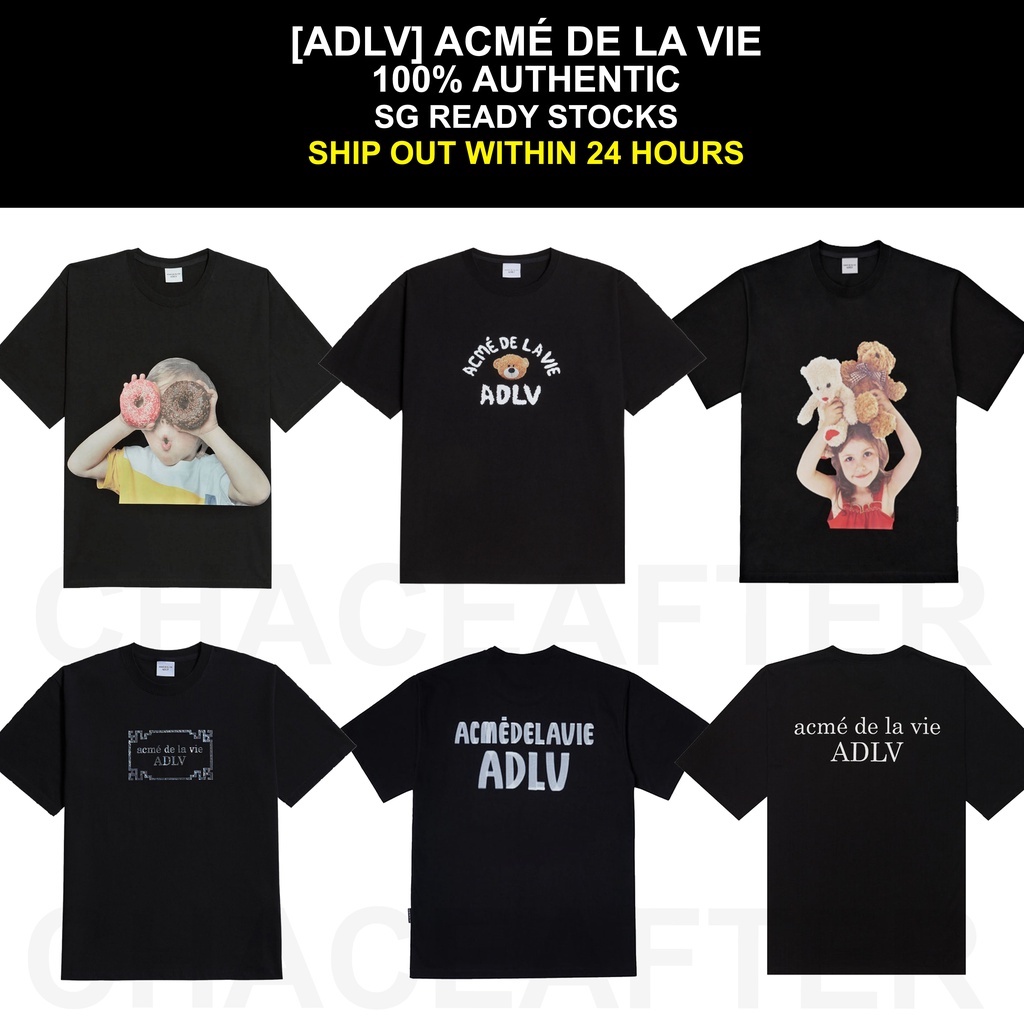 [100% Authentic] ADLV acme de la vie Teddy Bear Baby Face Donut T-shirt ...