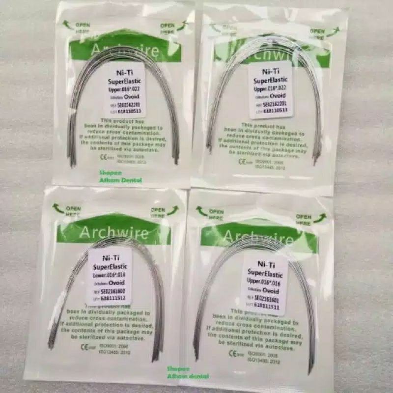 Dental WIRE NITI 012 014 016 018 & REKTA UPPER LOWER NITI DENRUM ...