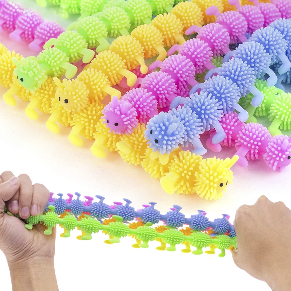 3pc Tangle Fidget Toys Stretchy Strings Worm Noodles Set Squishy Anti ...