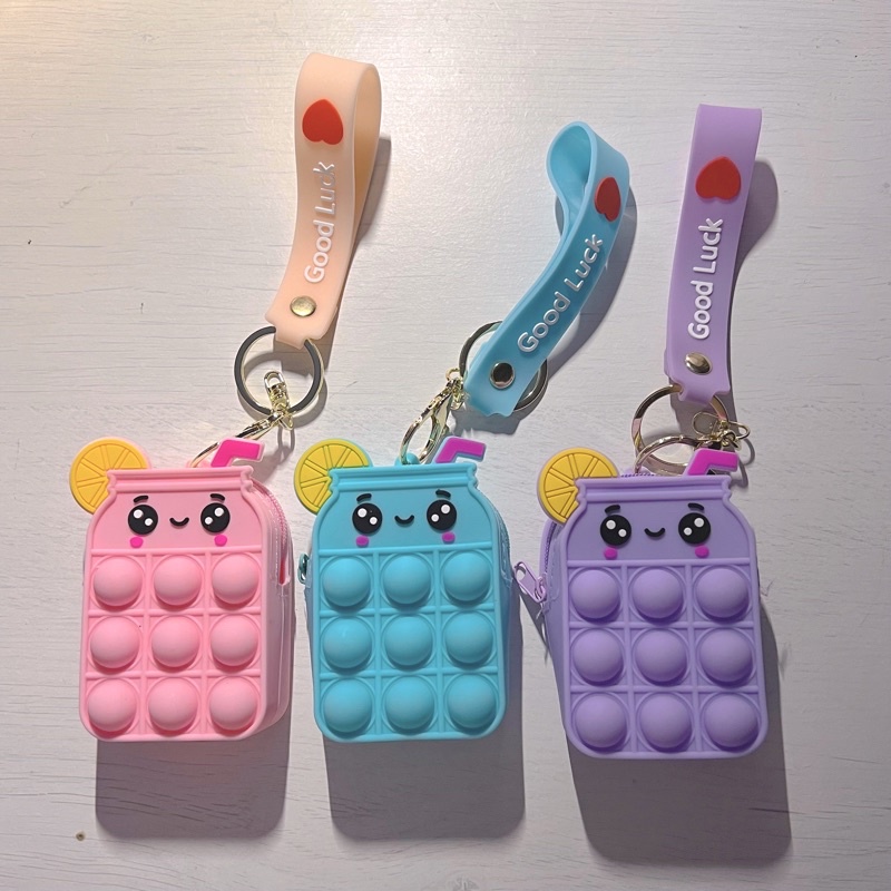 Pop It Fidget Toy Good Luck Keychain | Shopee Singapore