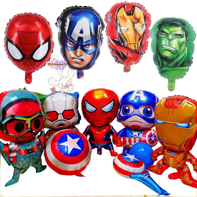 Avengers Theme Foil Balloon Spider-Man Captain America Ant-Man Balloon ...
