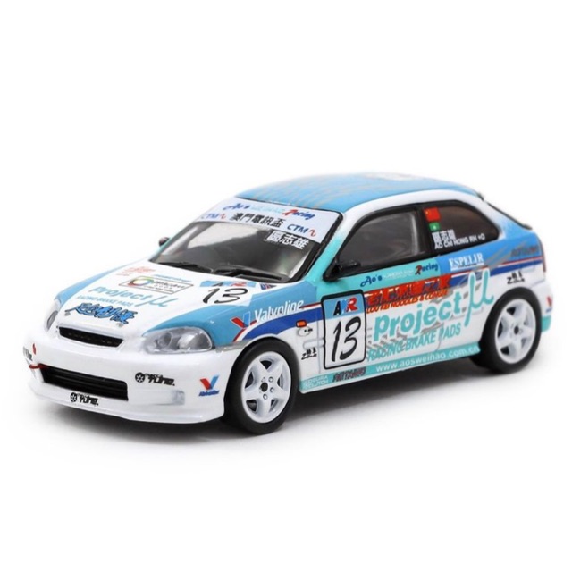 Tarmac Works 1/64 Honda Civic Type R EK9 CTM Cup 2003 Ao Chi Hong ...