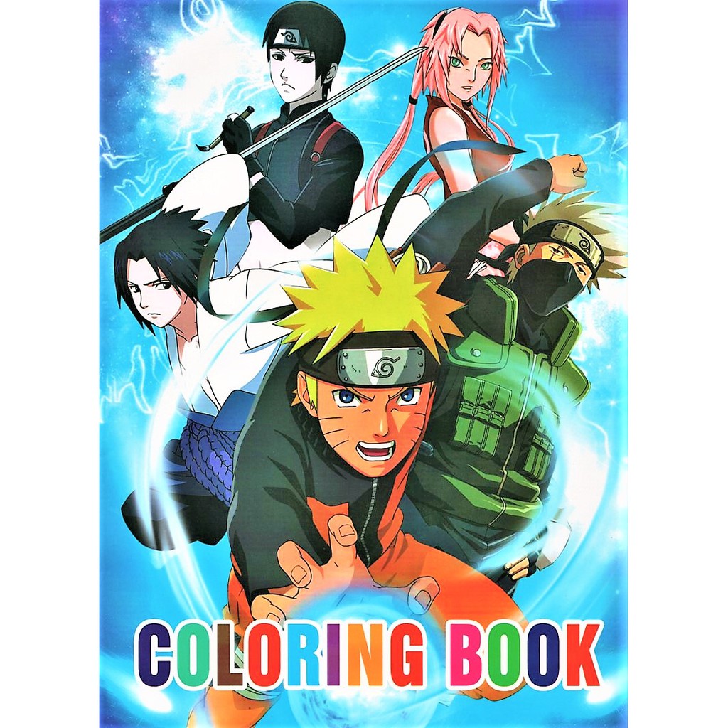 COLORING BOOK With Sticker ( Naruto Design GS-A051 ) | Shopee Singapore