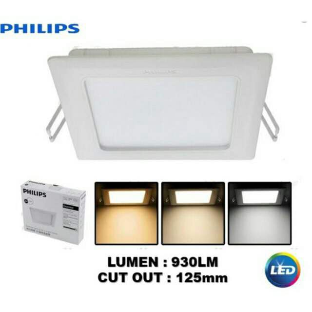 PHILIPS 59527 Marcasite 125mm 12w Square / LED Ceiling Light ...