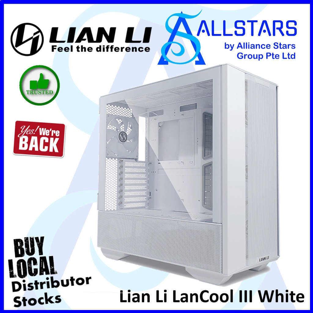 Lian Li LanCool III White / Lancool 3R-W White ATX Tower Chassis / RGB ...