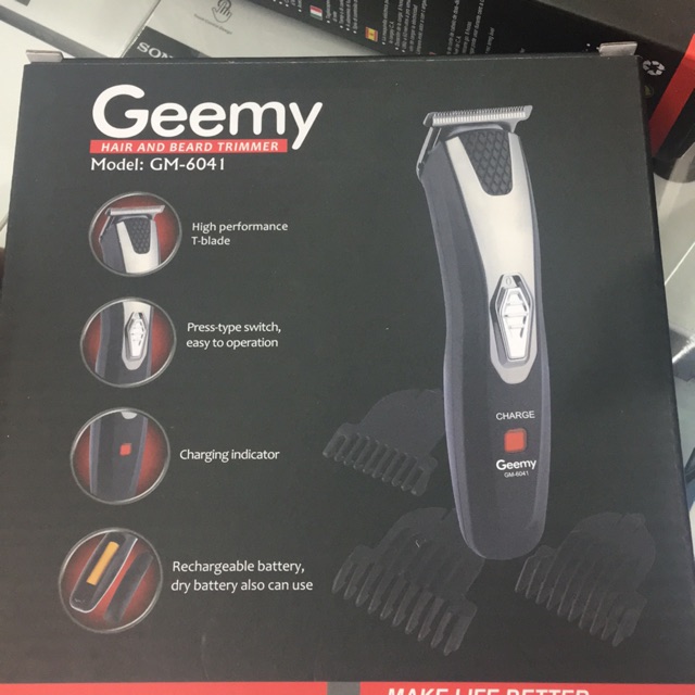 Geemy Hair and beard Trimmer Model: GM-6041 | Shopee Singapore