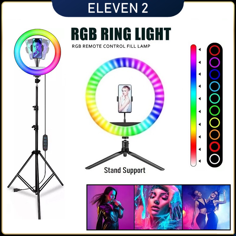 RGB LED Light with Phone Clip – Colorful Photography Lighting for Live ...