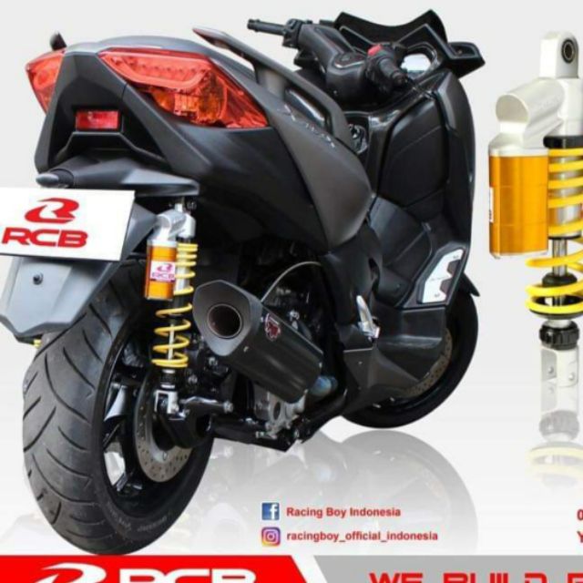 ABSORBER RCB SB-5 SERIES YAMAHA NVX155/XMAX 250/300=RED/YELLOW/TITANIUM ...