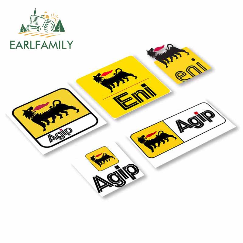 EARLFAMILY 13cm x 9.2cm For Agip Logo Funny Car Sticker for GTR Vinyl ...