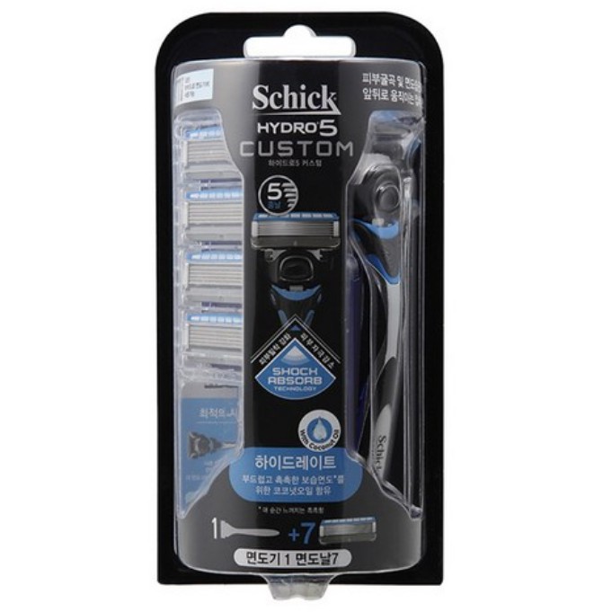 Schick Hydro 5 CUSTOM Hydrate ( 1 Razor + 6 Refill Blade Cartridges ...
