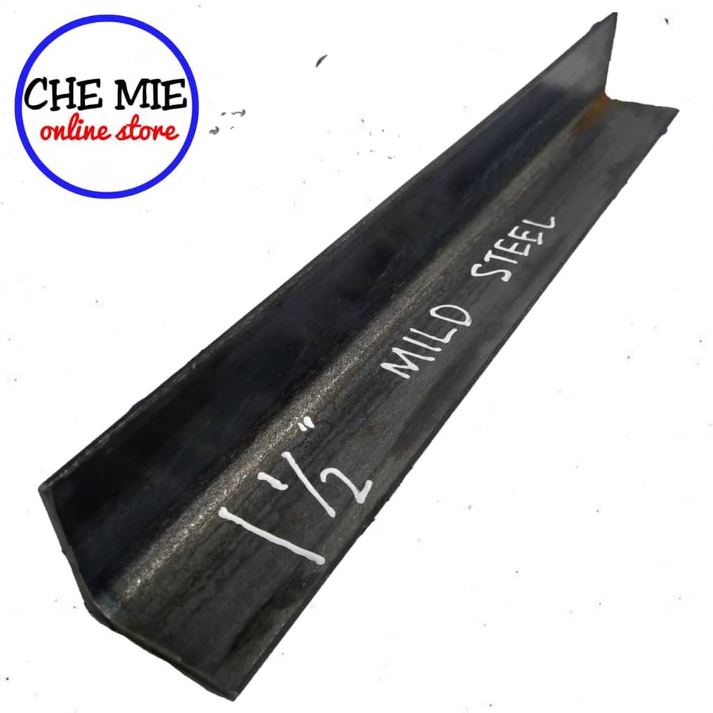 Angle Bar Mild Steel 1 1/2 inch (38mm x 2.8mm) Besi Solid Metal 1 ...