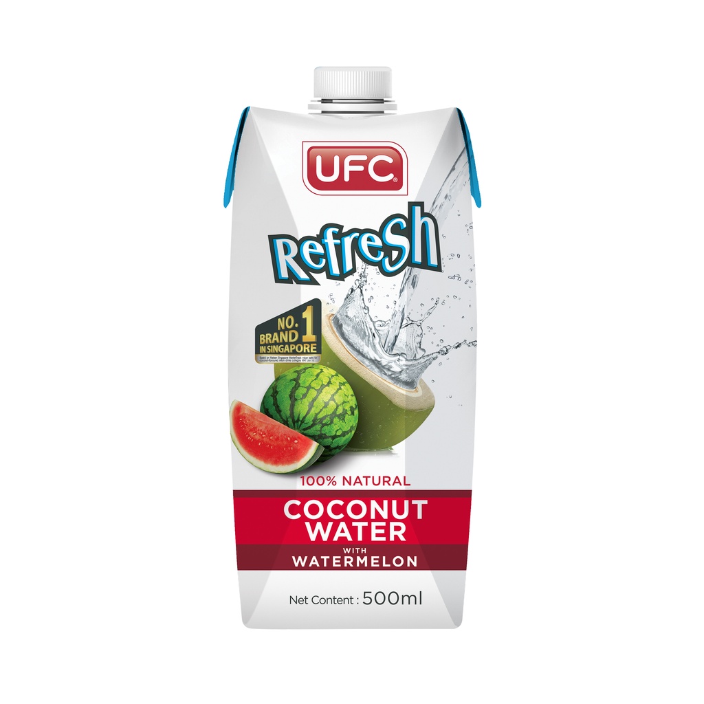 UFC Refresh Coconut Water with Watermelon 500ml | Shopee Singapore