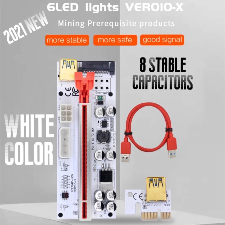 Riser PCIE 010X MINING 8 SOLID Latest VGA GPU Capacitors | Shopee Singapore