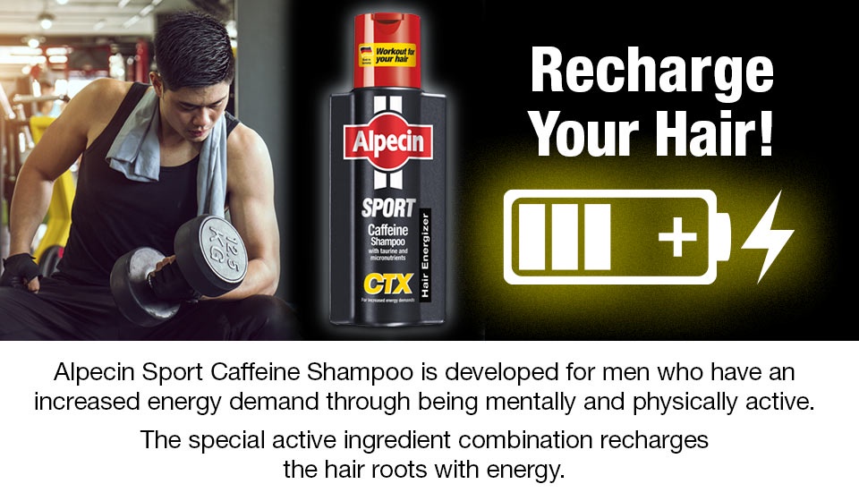 (Expiry 08/2025) [Bundle of 2] Alpecin Sport Caffeine Shampoo CTX (250ml) - Men's Shampoo ...
