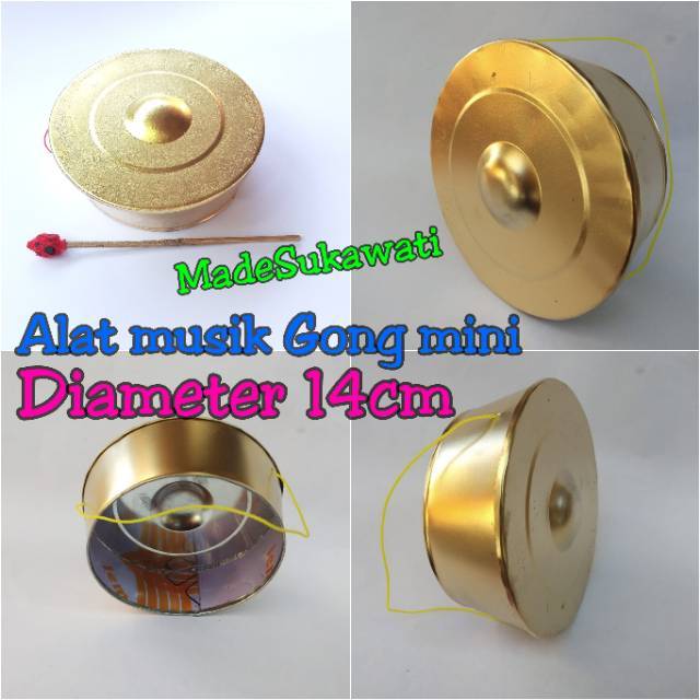 Gong bali mini musical instrument 14cm children's toy | Shopee Singapore