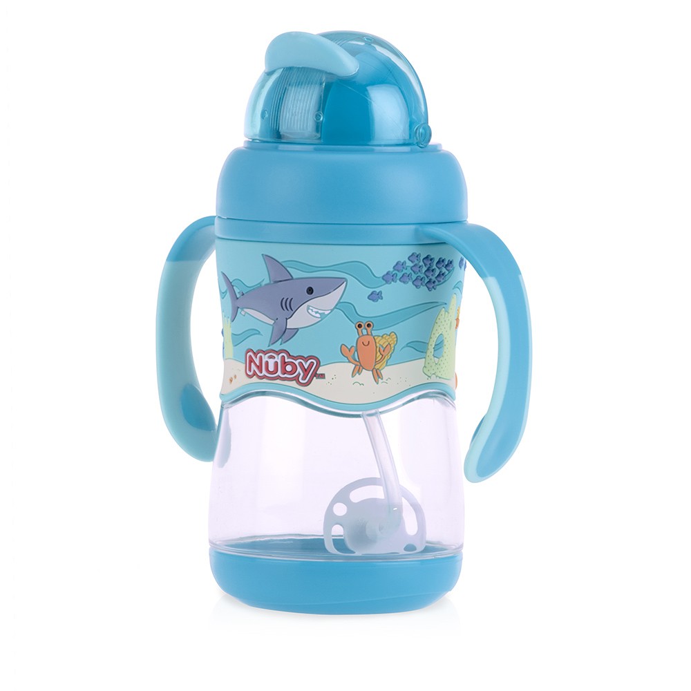 Nuby Flip-It 3D Vinyl Wrap W/Weighted Straw 400Ml Tritan - 3 Colors | Shopee Singapore