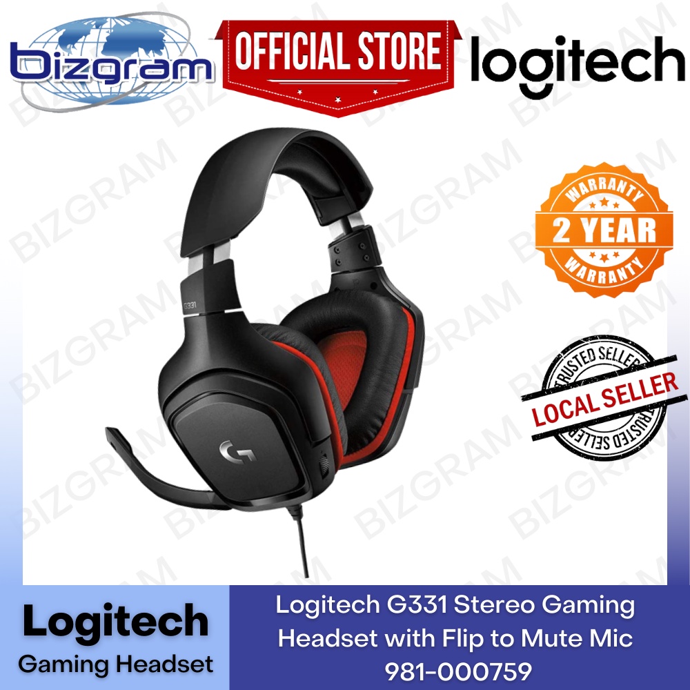 Logitech G331 Stereo Gaming Headset with Flip to Mute Mic 981-000759 (2-Years SG Warranty ...