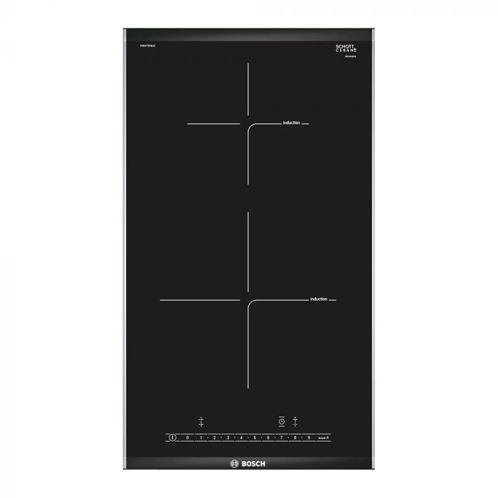 Bosch PIB375FB1E 30cm Domino Induction Hob Black with Stainless Steel ...