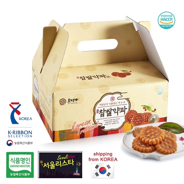 HOJEONGGA Chap Ssal Yakgwa (sticky rice yakwa) Korean traditional snack ...