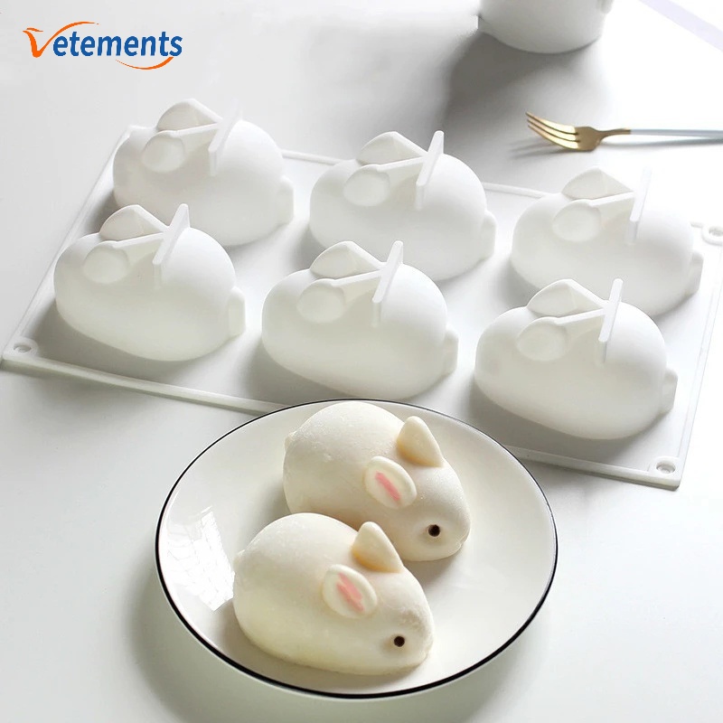 Multiple Styles Rabbit Piggy Shape Silicone Mousse Cake Mold/ Kitchen ...