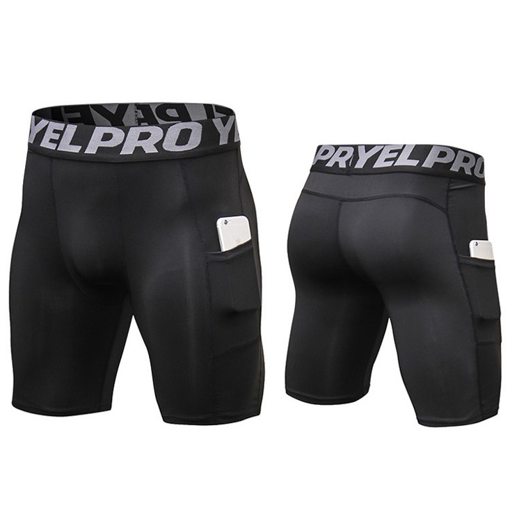 (Local) Men Pocket Compression Shorts Tights with Pocket for Sports Gym ...