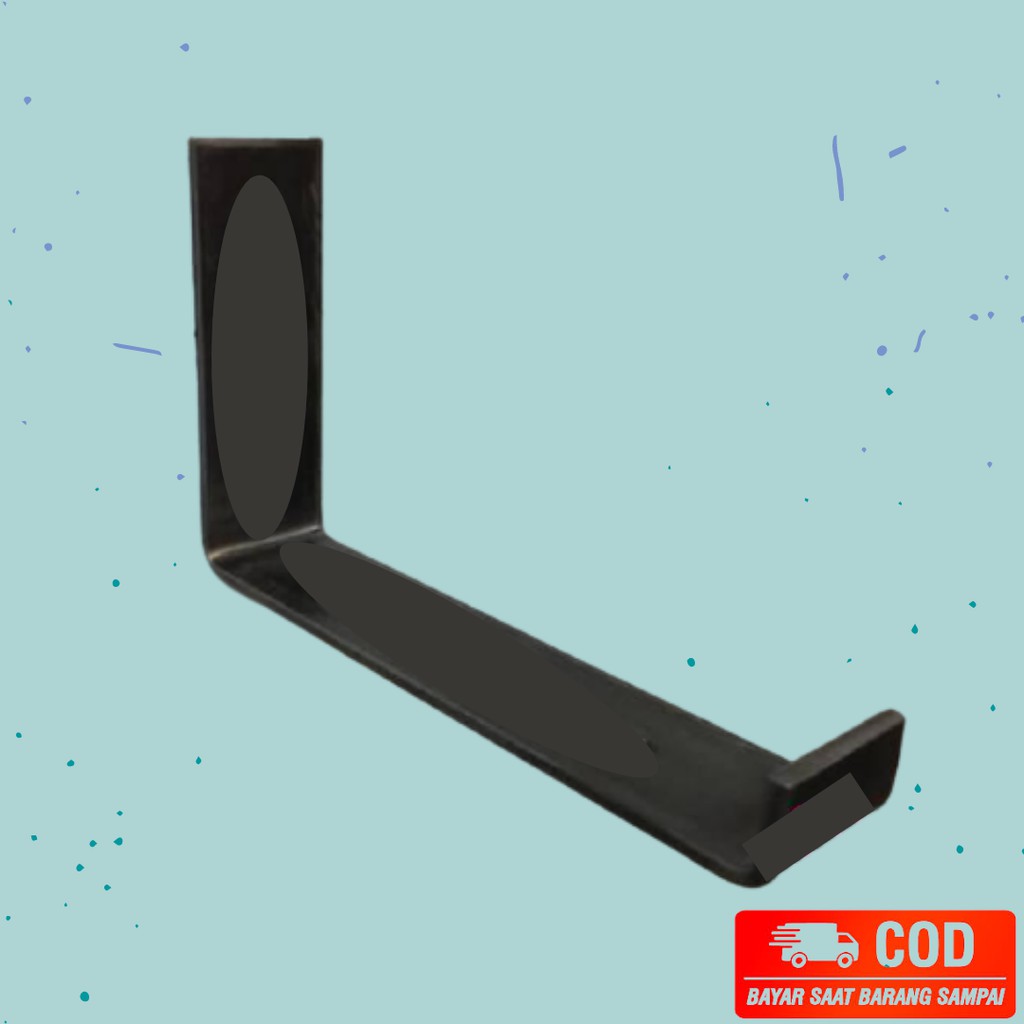 SIKU KAYU Iron Plate Bracket Elbow Wooden Board Support/Wall Shelf ...