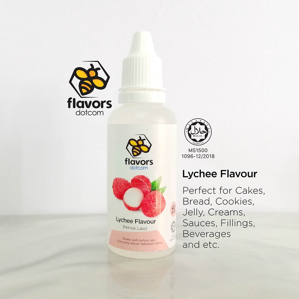 [HALAL] Flavors Dotcom Food Flavouring - Lychee Emulco (35g) / Lychee ...